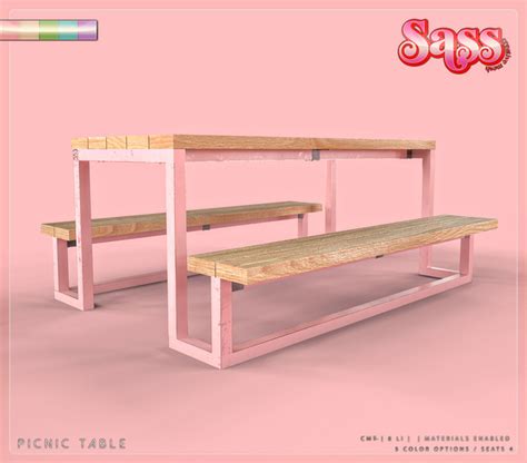 Second Life Marketplace Sass Hd Picnic Table