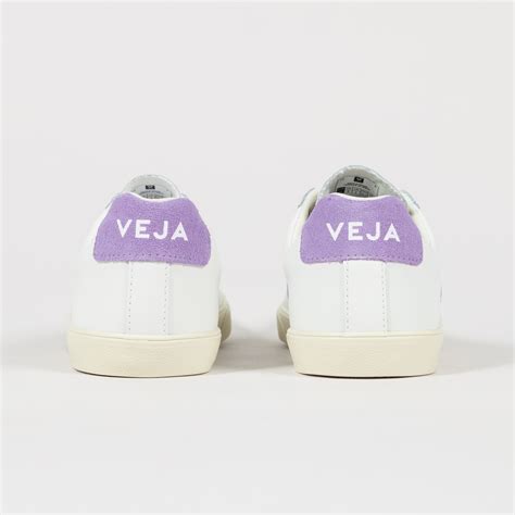 Womens Veja Esplar Logo Leather Extra White Lavande Eo0202968a