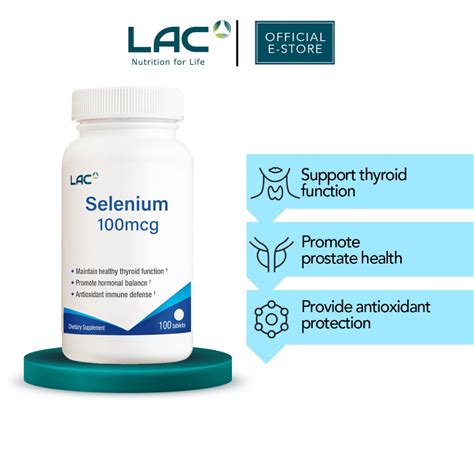 Lac Minerals Selenium 100mcg 100 Tablets Shopee Singapore