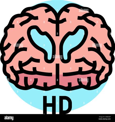 Huntingtons Disease Color Icon Vector Illustration Stock Vector Image