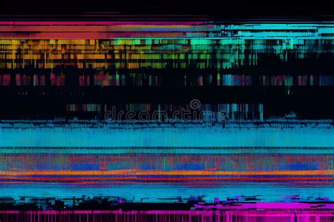 Abstract Colorful Glitch Texture Created With Generative A Stock