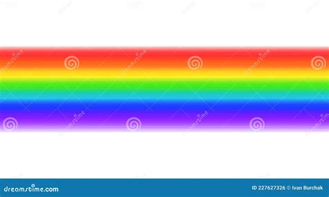 Straight Rainbow Pattern Seven Colors Rainbow Stock Vector