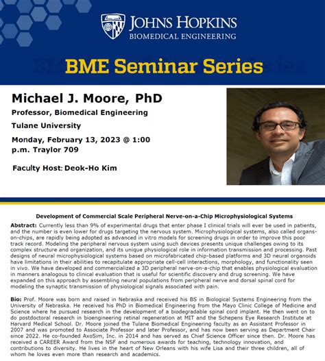Bme Seminar Michael Moore Johns Hopkins Biomedical Engineering
