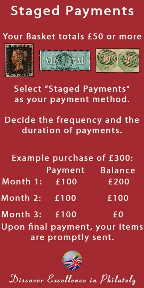 Staged Payments Gb Stamps Albany Stamps