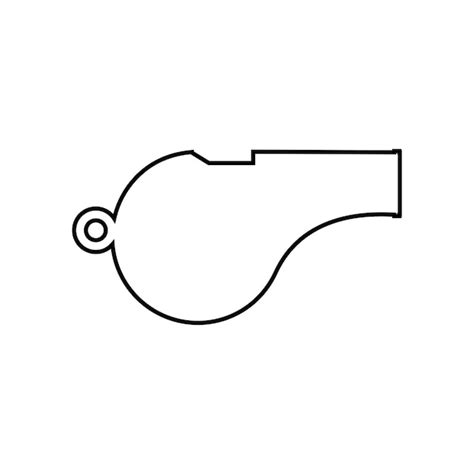 Sifflet Icône Logo Vecteur Vecteur Premium