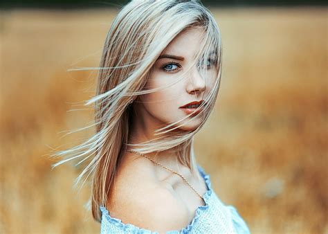 Women Blonde Face Portrait Hd Wallpaper Wallpaperbetter