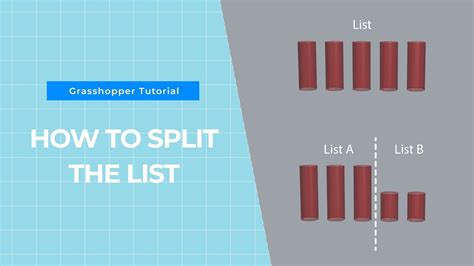 How To Split The List In Grasshopper Beginner Tutorial Split List Youtube