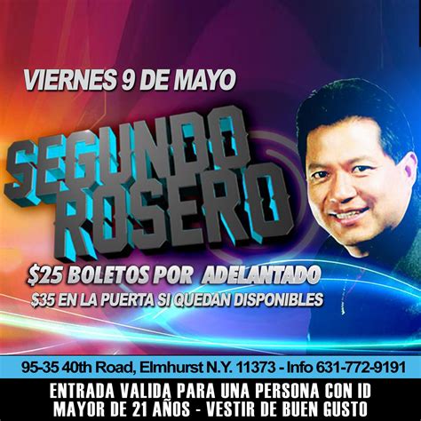 SEGUNDO ROSERO EN SABOR LATINO Tickets In ELMHURST NY United States