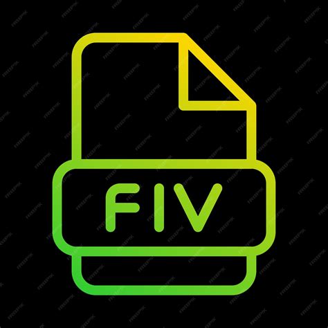 Premium Vector Flv File Type Icon Document Format Extension With An Outline Gradient Design