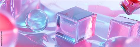 An Assembly Line Creating Basic 3d Shapes Like Cubes Spheres Pyramids