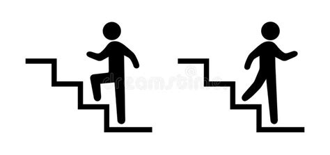 Icono De Un Hombre En Las Escaleras Ilustración Del Vector
