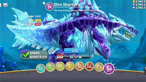 Shin Sharkjira Unlocked Hungry Shark World Youtube