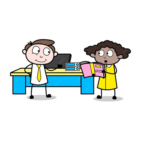Premium Vector Asset Of A Young Businessman Cartoon Character Sharing