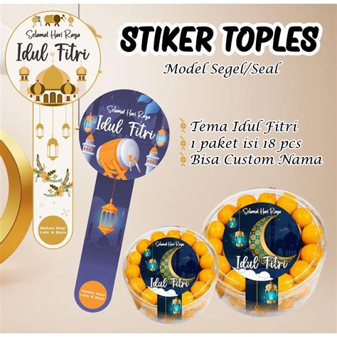 Jual Stiker Segel Seal Toplestema Lebaran Idul Fitri Stiker Hampers Kue
