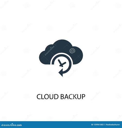 Cloud Backup Icon Simple Element Stock Vector Illustration Of