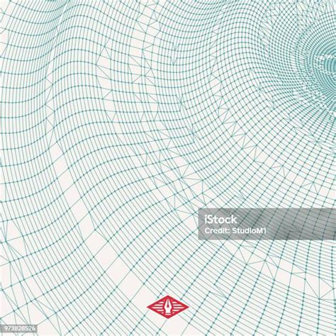 네트워크 추상적인 배경입니다 3d 기술 벡터 일러스트입니다 선에 대한 스톡 벡터 아트 및 기타 이미지 선 점에 의한 원근감 풍경 Istock