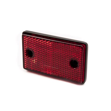 Reflector Rectangular Red Stick On