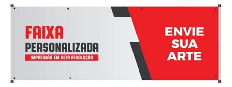 Banner Faixa Lona C Ilhós Personalizada 3 00x1 00 Frete grátis