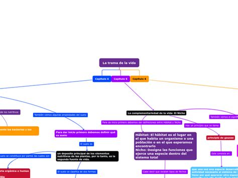 La Trama De La Vida Mind Map