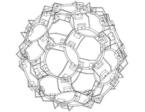 3d Wireframe Shape Geometric Companion Dodecahedron Model Turbosquid 2198288