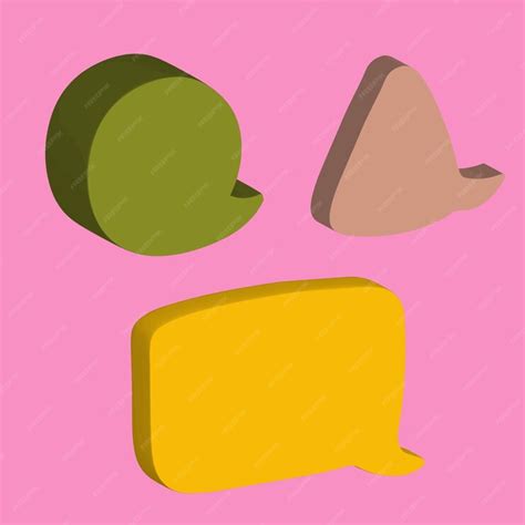 Premium Vector Speech Bubble D Talking Clouds For Chat And Messages
