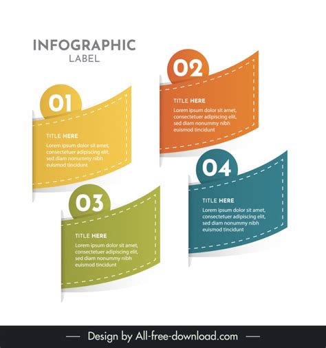 Infographic Label Template Elegant Modern Dynamic Vectors Images