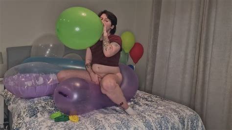 Riding Big Balloons And Balloon Blow Ups Ftm Laysloons Clips4sale