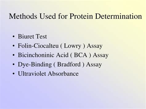 Ppt Protein Concentration Determination Powerpoint Presentation Id