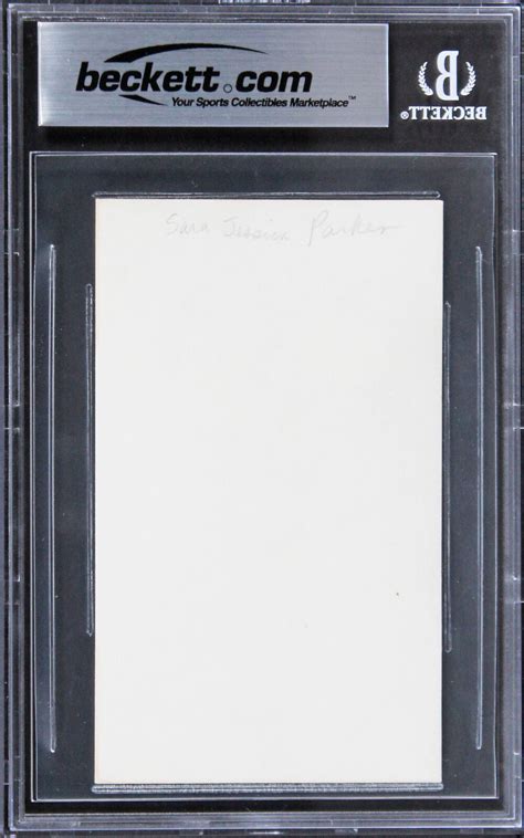 Sarah Jessica Parker Sex And The City Peace Signed 3x5 Index Card Bas Slabbed Ebay