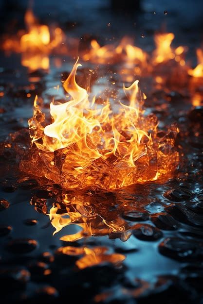 Free Photo 3d Close Up Fire Elements