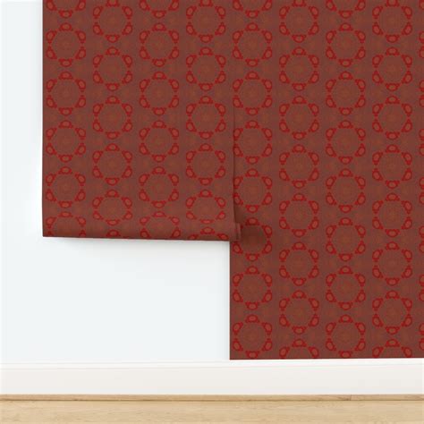 Sisi Lucy Red Modern Classy Bright Art Wallpaper Spoonflower