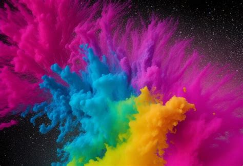 Premium Ai Image Holi Color Splash