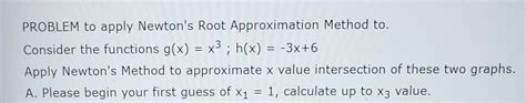 Solved Problem To Apply Newton S Root Approximation Method
