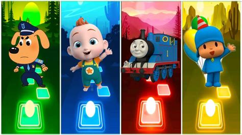 Sheriff Labrador Super Jojo Pocoyo Thomas Train Exe Sonic Tiles