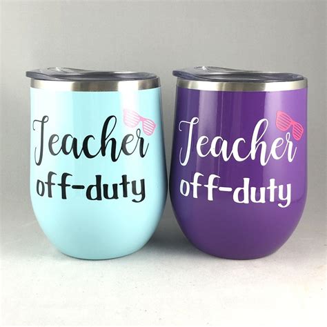 Teacher T Christmas Teacher T Teacher Wine Glass Thank You