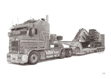 Kenworth Drawing Amanda Smith Art My Latest Art Work Is A Coloured