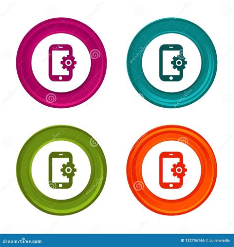 Smartphone Settings Icons Phone Signs Support Symbol Stock Vector Illustration Of Call