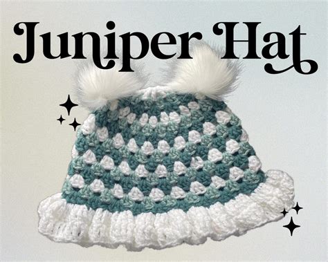 Juniper Hat Custom Color Crochet Bucket Hat Handmade Pom Poms