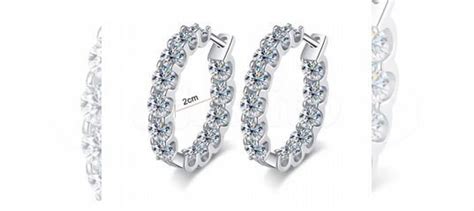 Серьги конго с бриллиантами (муассаниты) 2,6 ct купить в Москве с ...