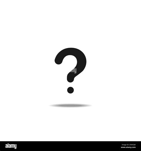 Question Mark Sign With Shadow Icon Help Symbol Faq Sign Flat Vector