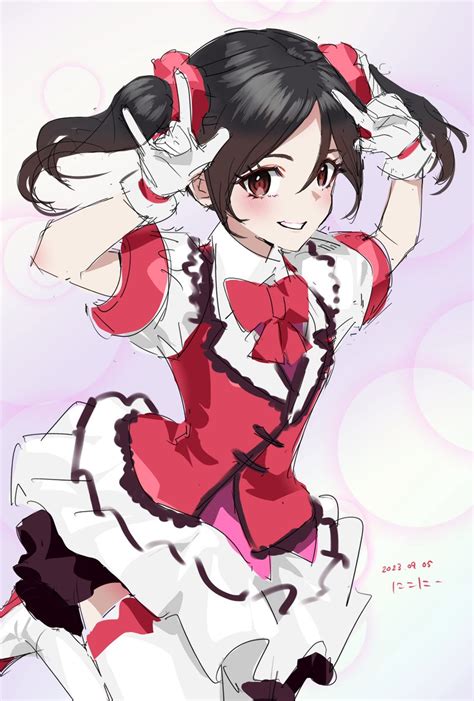 矢澤にこ 「にこにーできましたご依頼ありがとうございます線画とか構図とか、もっとしっかり」とりまへら＠ソシャゲ絵のお仕事募集中のイラスト