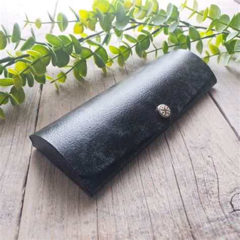 1950s Black Marble Hard Eyeglass Case Vintage Glasses Holder Etsy