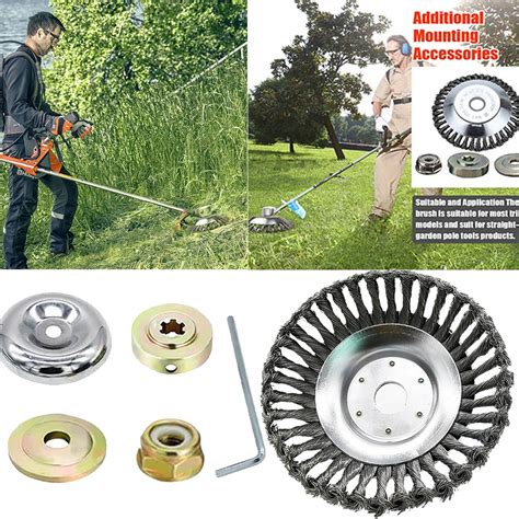 8 In Steel Wire Brush Cutter Trimmer Head Setwire Weed Brush Blade