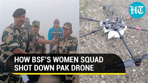 Punjab Bsf Women Squad Spray Bullets At Pak Drone Flying Into India