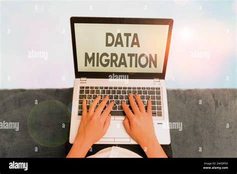 word writing text data migration business photo showcasing process of