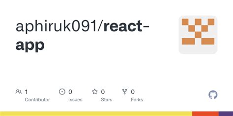 GitHub Aphiruk React App