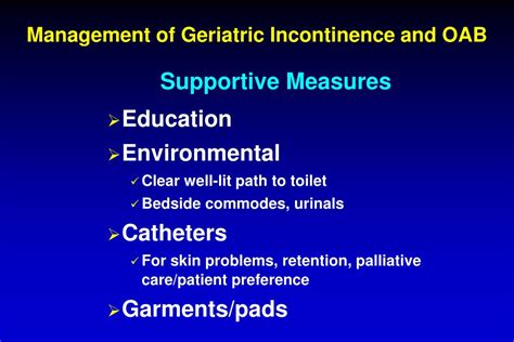 Ppt Geriatric Urinary Incontinence And Overactive Bladder Powerpoint