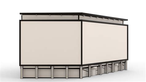 Glass Wall Building 3d Model Superhive Formerly Blender Market