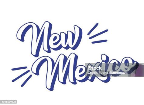 손으로 스케치 New 멕시코 텍스트 포스터 스티커 전단지 헤더 카드 의류 착용을위한 3d 빈티지 복고풍 글자 개념에 대한 스톡 벡터 아트 및 기타 이미지 Istock