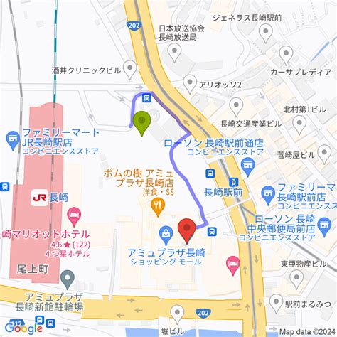 ユナイテッドシネマ長崎の最寄駅長崎駅からの徒歩ルート約3分 MDATA